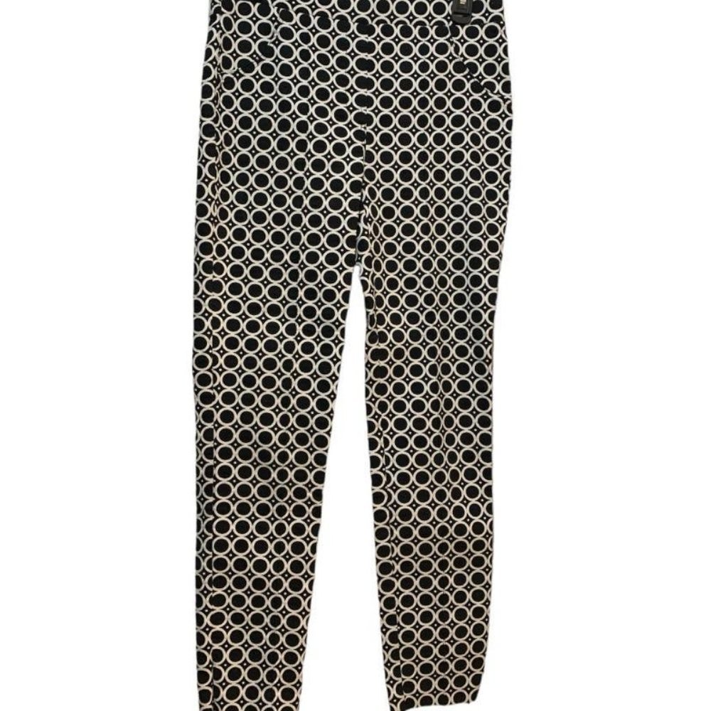 Joseph Ribkoff Black And White Print Stretch Pants - Gem